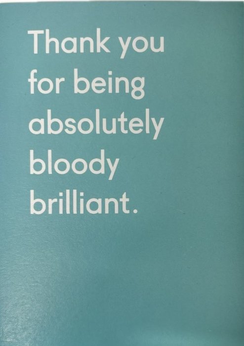 Kartka okazjonalna Thank you for being absolutely bloody brilliant.- Ohh Deer - Inna marka ...