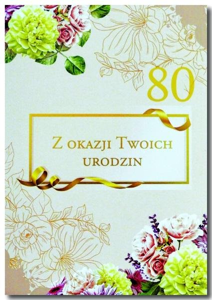 Kartka okolicznościowa Urodziny 80 - Inna marka | Sklep EMPIK.COM