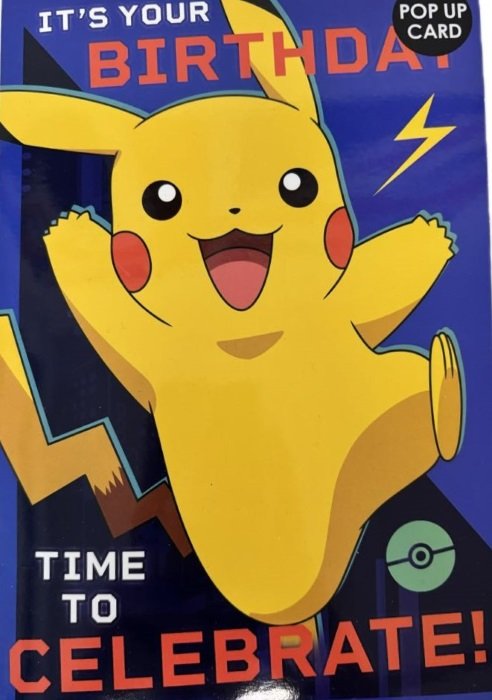 Kartka urodzinowa It`s Your Birthday Time To Celebrate! Pikachu ...