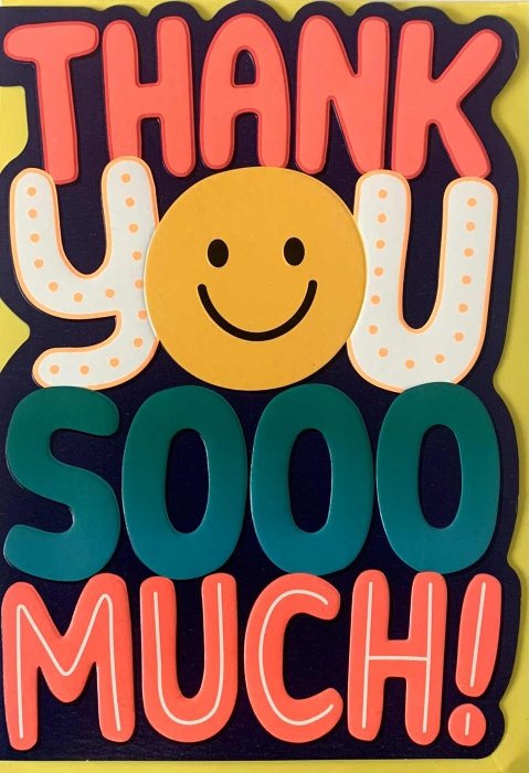 Kartka urodzinowa Thank you sooo much! uśmieszek - Inna marka | Sklep ...