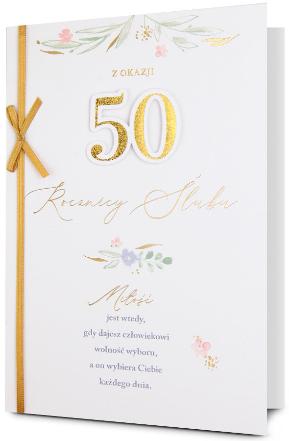 Kartka z okazji 50 rocznicy ślubu Złote Gody HM3228 - Pan Dragon | Sklep EMPIK.COM