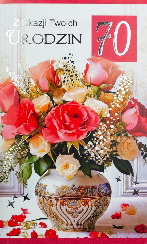 Kartka z okazji 70 urodzin z życzeniami A3003/70 - PRESTIGE | Sklep EMPIK.COM