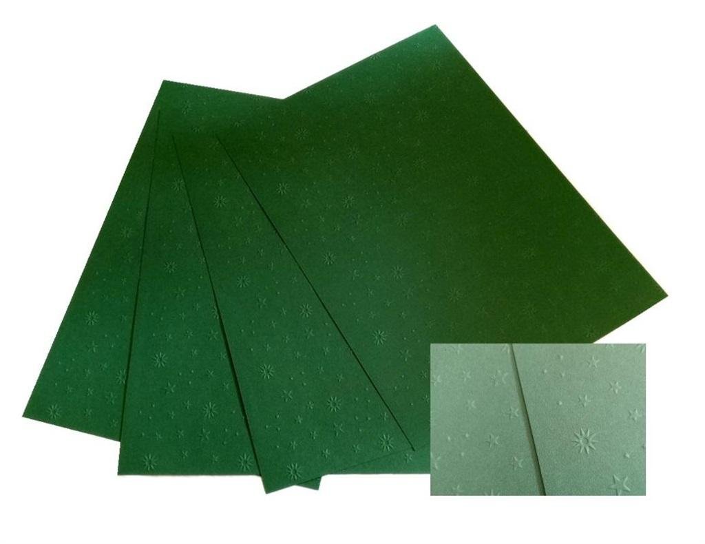 Karton 220G Wytłaczany Gwiazdy 25X35Cm 5Ark Zielon - Inna marka | Sklep ...