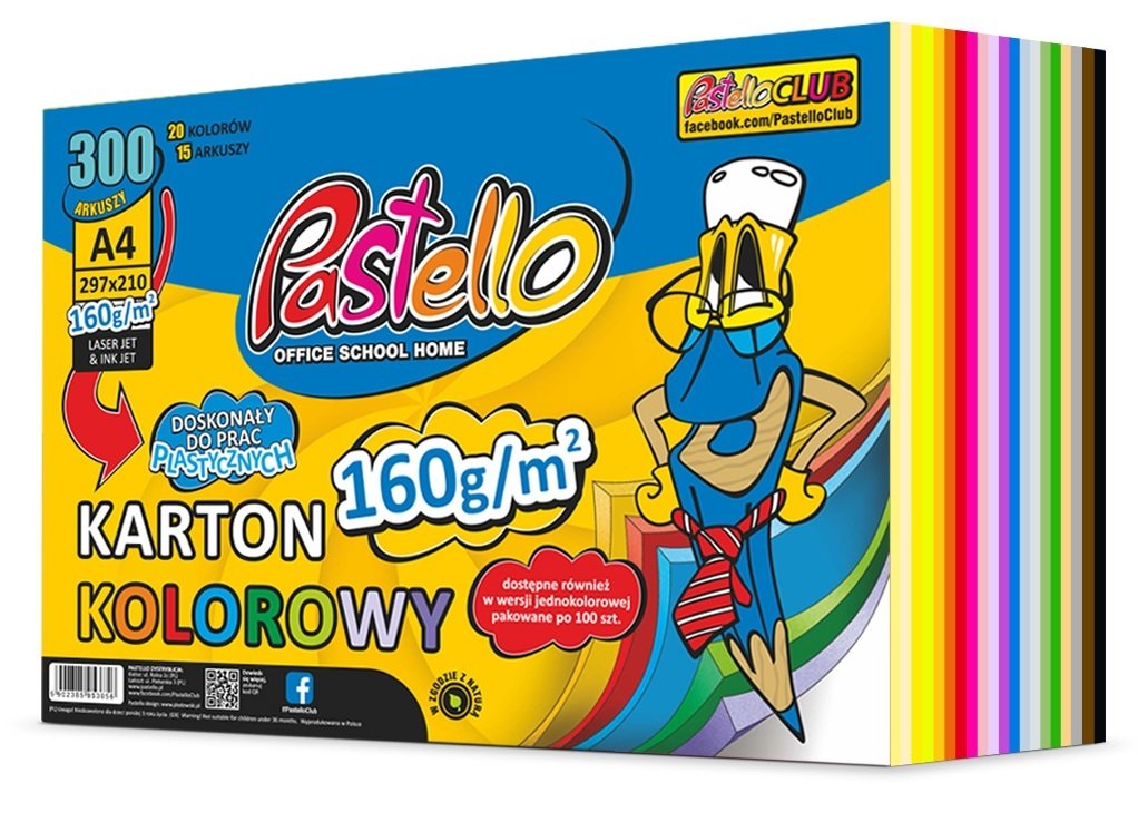 Karton Kolorowy A4 300 Arkuszy 20 Kolorów Pastello - Inna marka | Sklep EMPIK.COM