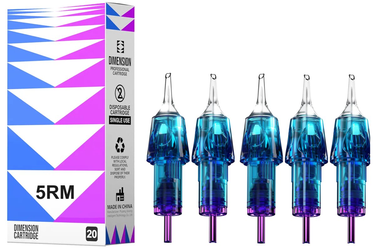 Kartridże Igły do Tatuażu CNC komplet 5szt 5RM Dimension Tattoo Needle ...