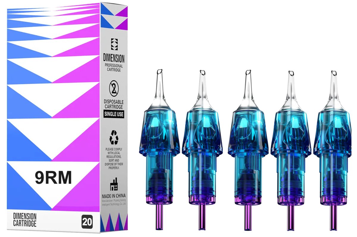 Kartridże Igły do Tatuażu CNC komplet 5szt 9RM Dimension Tattoo Needle ...