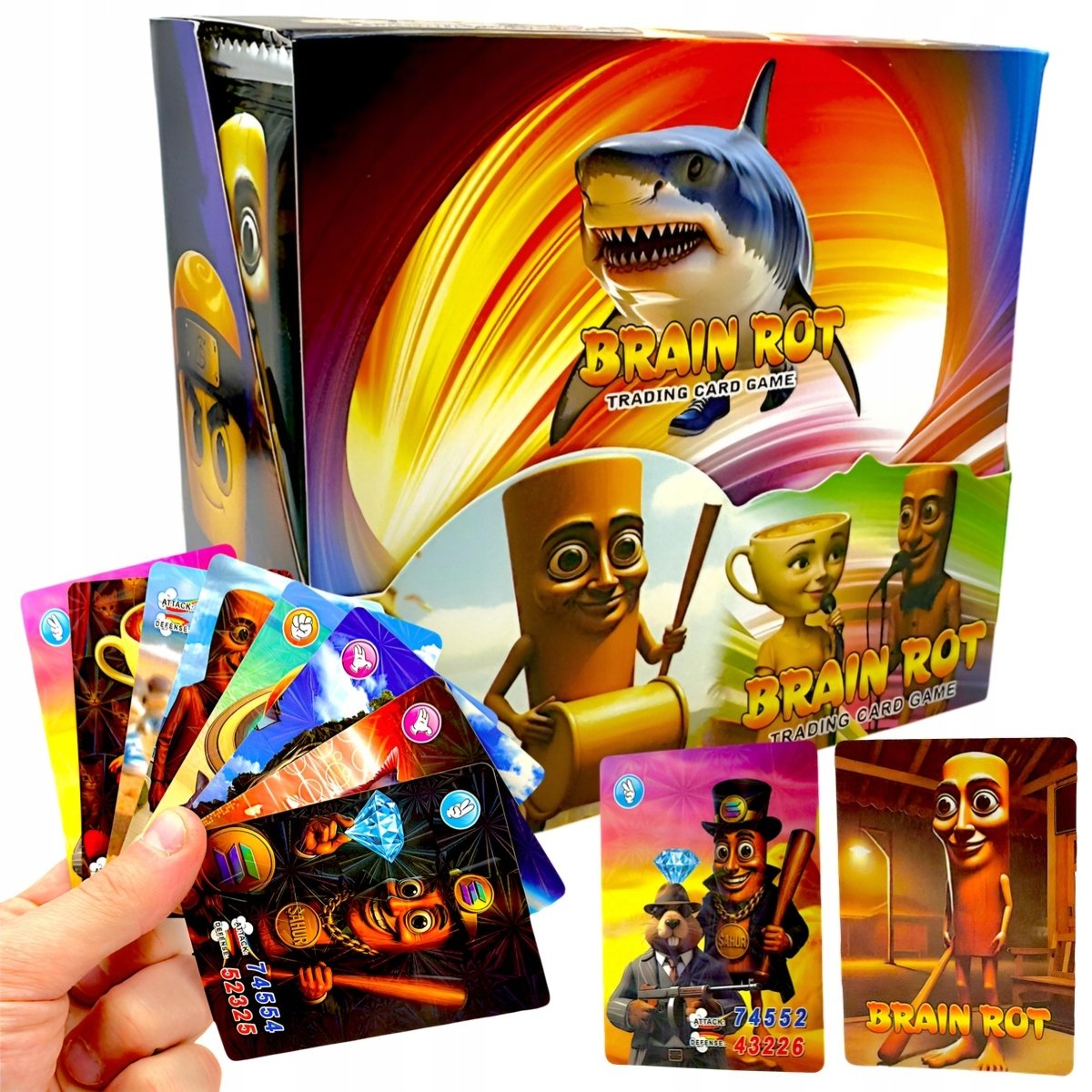 Karty Brainrot 288 Sztuk Kart Kolekcjonerskich 36X Booster Saszetki Tcg ...