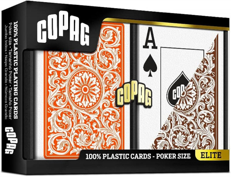Karty COPAG Elite Orange Brown Double Poker Jumbo - Bicycle | Sklep ...
