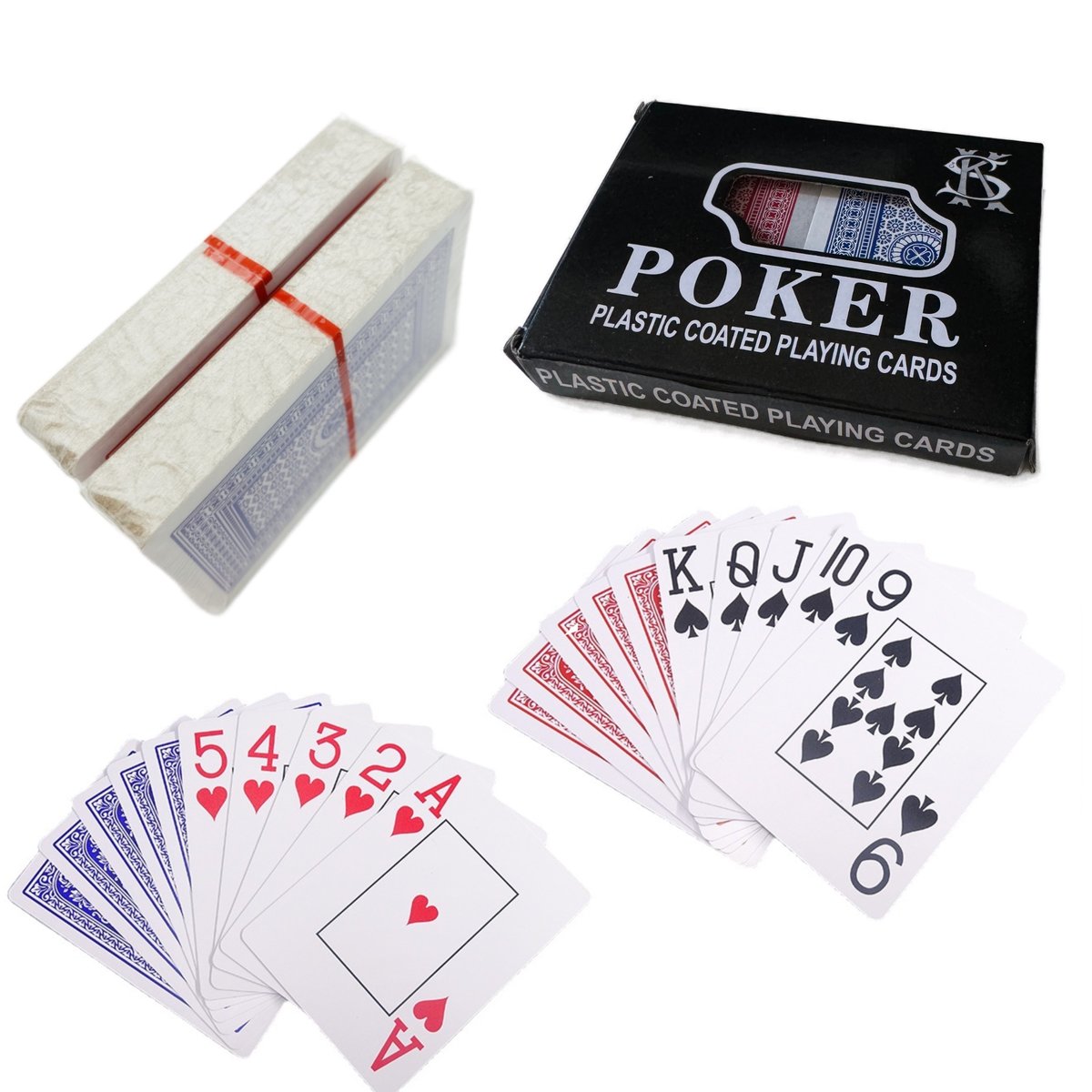 Karty Do Gry W Pokera 2 Talie Klasyczne Powlekane 2X54 - Okazeo | Sklep EMPIK.COM