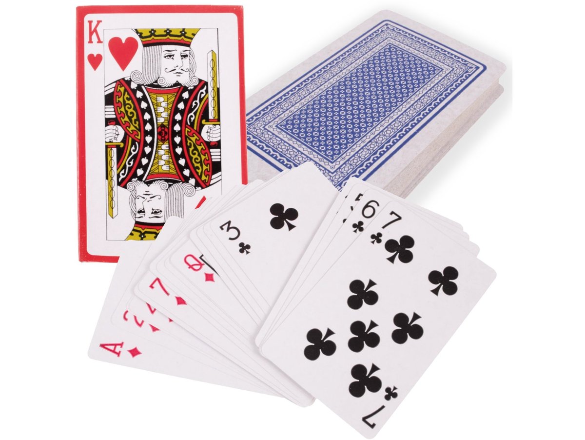 Karty Do Gry W Pokera Zestaw Talia 54 Powlekana Plastik Tradycyjne Niebieski - PrzydaSie.pl ...