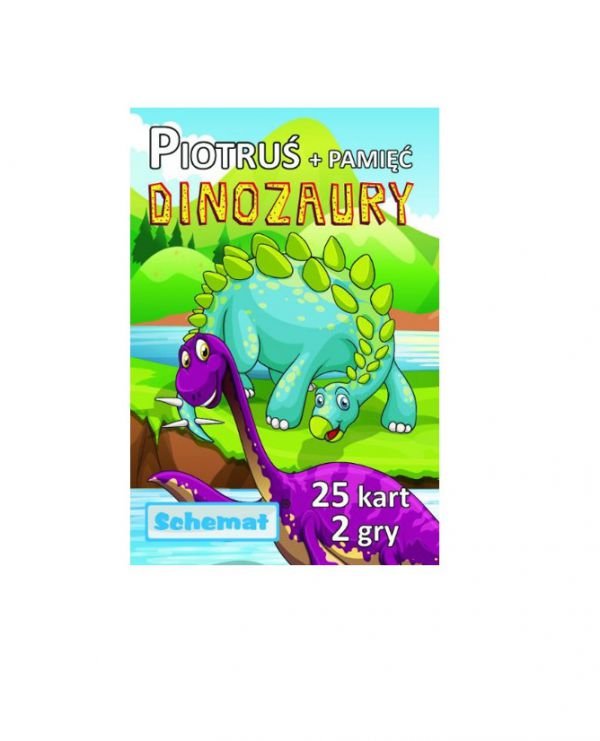 Karty Piotruś + Pamięć Karciana Gra Dla Dzieci Dinozaury Dwie Gry + 25 ...