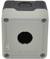 Kaseta sterownicza na 1 przycisk/lampkę - pusta, czarno-szara T0-PY1BOS ...