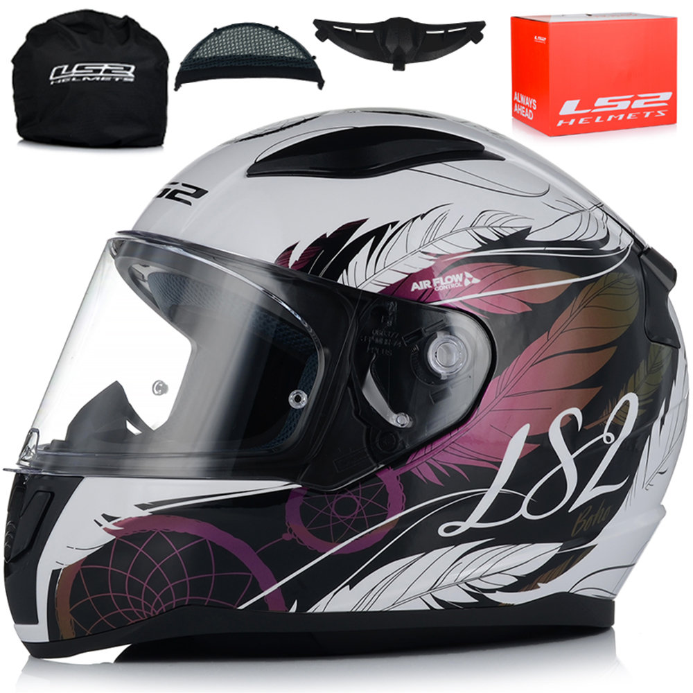 KASK LS2 FF353 RAPID II BOHO WHITE BL. PINK-06 M - Inna marka ...
