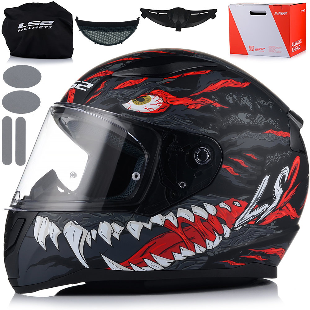 Kask Motocyklowy LS2 Ff353 Rapid II Kaiju Matowy System Pinlock Ecer 22 ...