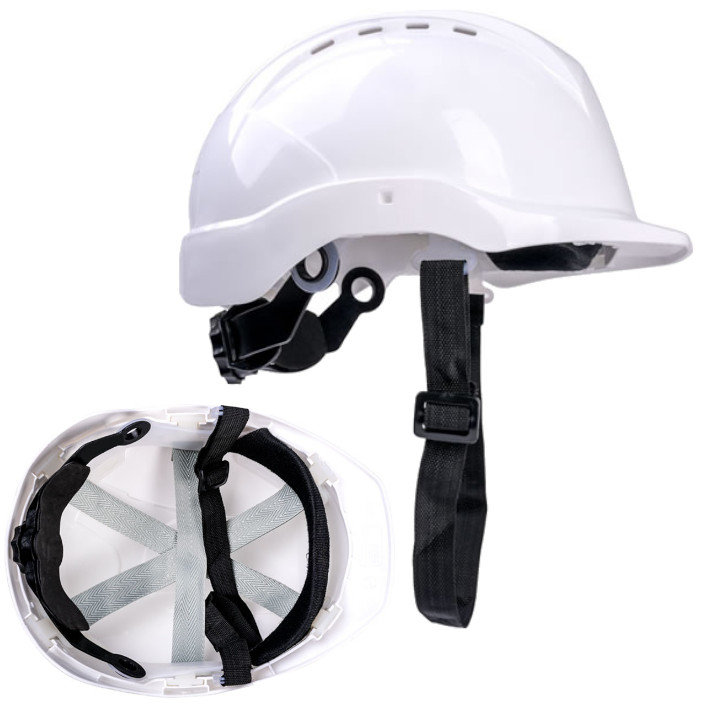 KASK OCHRONNY HEŁM BUDOWLANY BIAŁY REGULACJA - DREL | Sklep EMPIK.COM