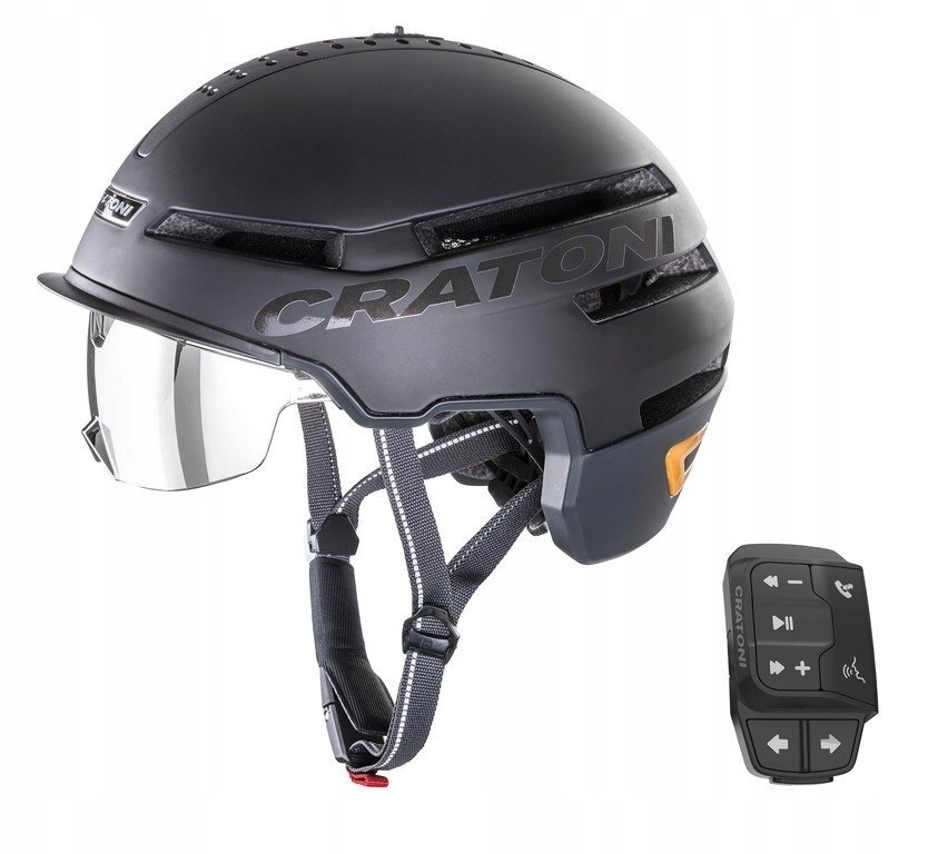 Kask rowerowy CRATONI SMARTRIDE 1.2 (Ped.) Rozm. M-L (58-61cm) czarny ...