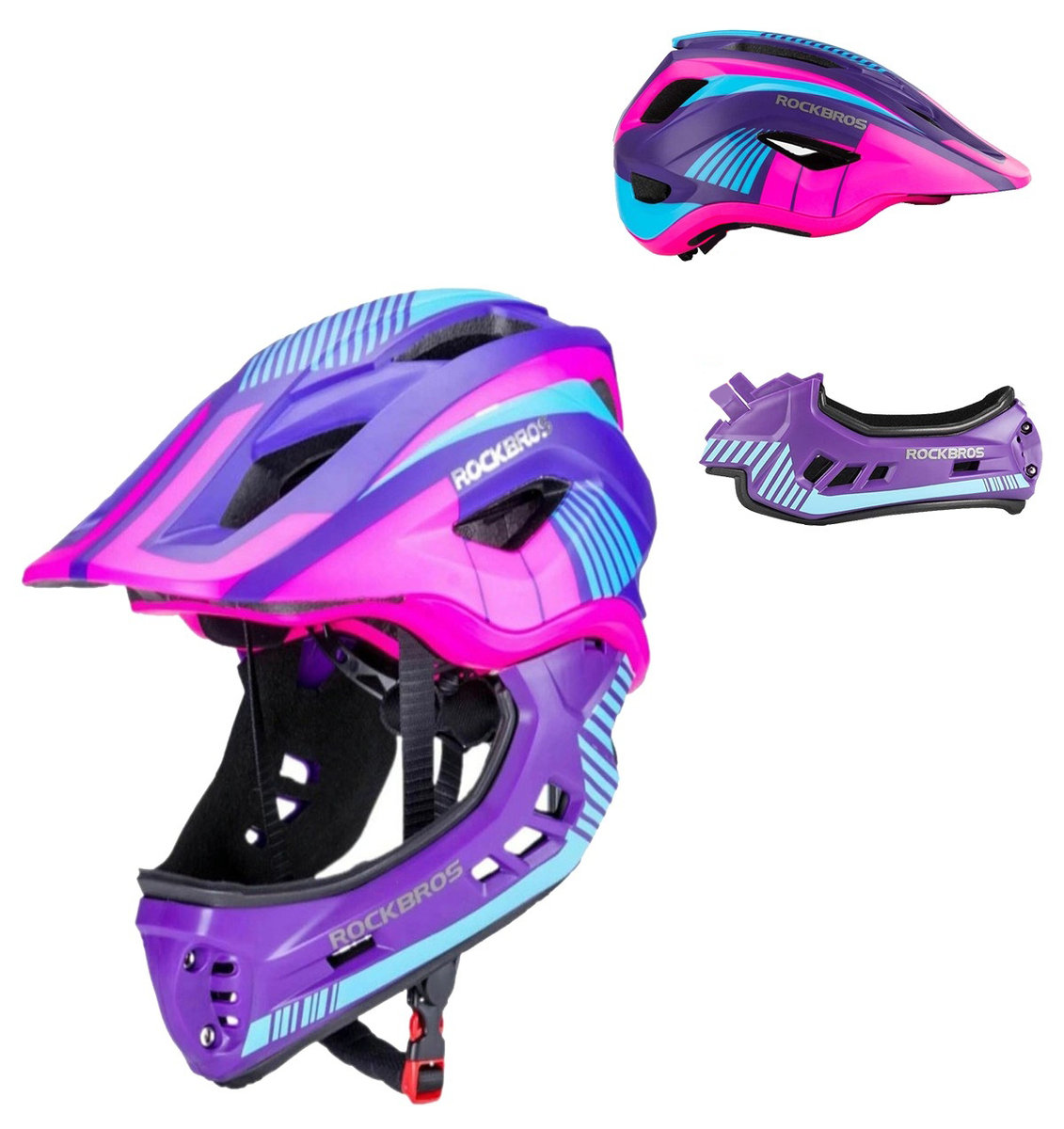 Kask rowerowy dziecięcy, Szczękowy, Ochronny na rower, hulajnogę ...