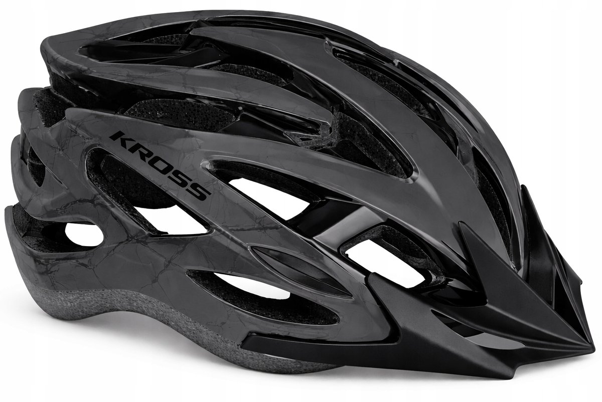Kask rowerowy Kross Laki 0008LBK czarny/szary 58-61 cm L - Kross ...