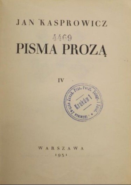 Kasprowicz Pisma prozą IV 1931 r. - W opisie | Książka w Empik