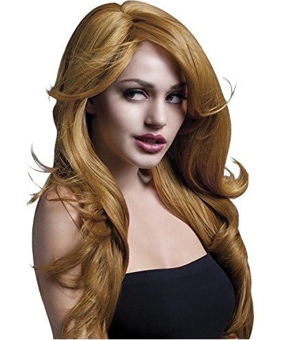 Kasztanowa peruka z długimi włosami - Inna marka | Przyjęcia i okazje w Sklepie EMPIK.COM