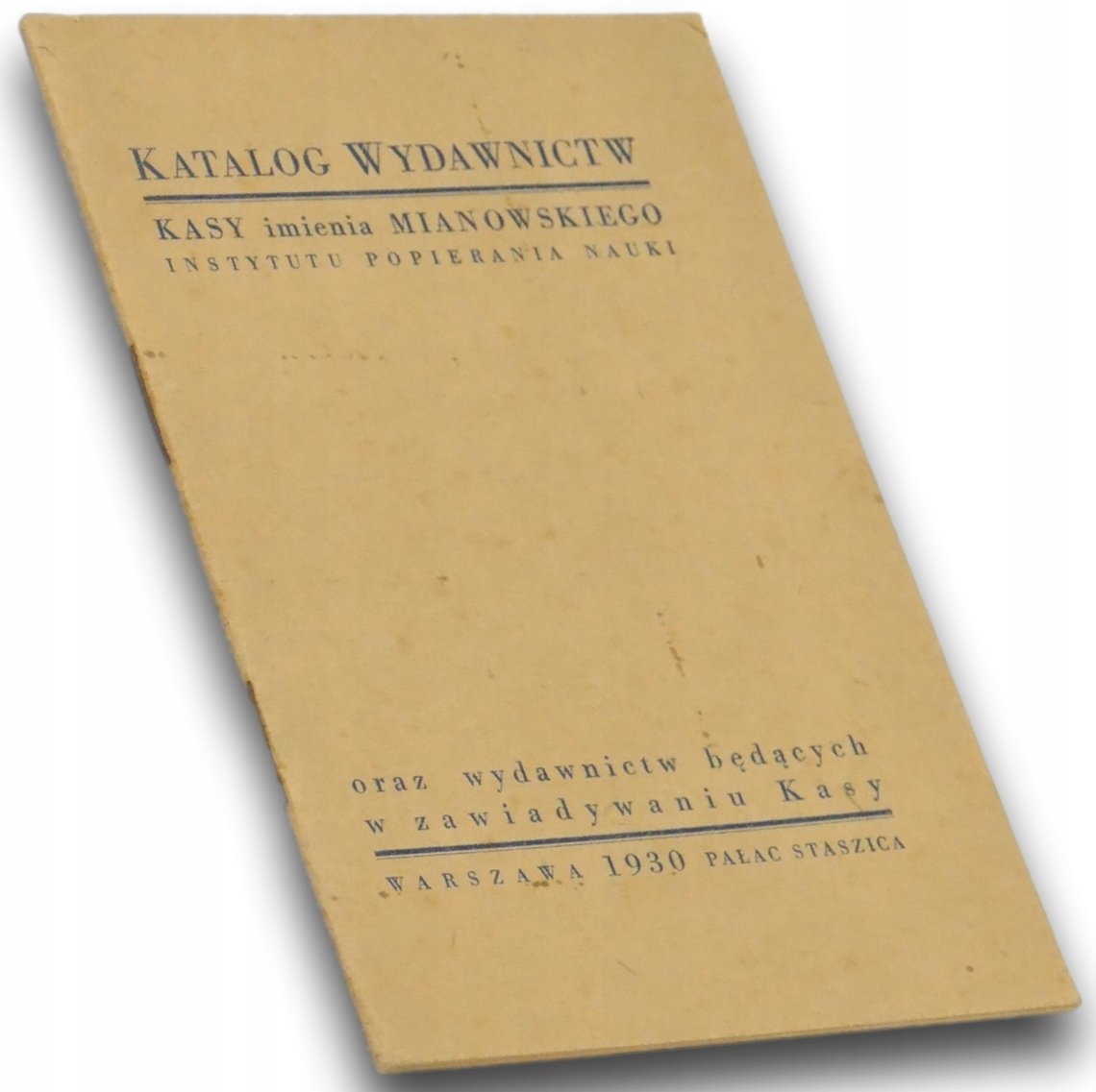Katalog wydawnictw Kasy imienia Mianowskiego [Wydanie przedwojenne ...