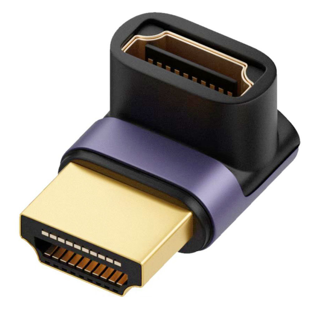 Kątowy adapter przejściówka HDMI - HDMI 2.1 4K 8K UHD 90° pozłacany - Inna marka | Sklep EMPIK.COM