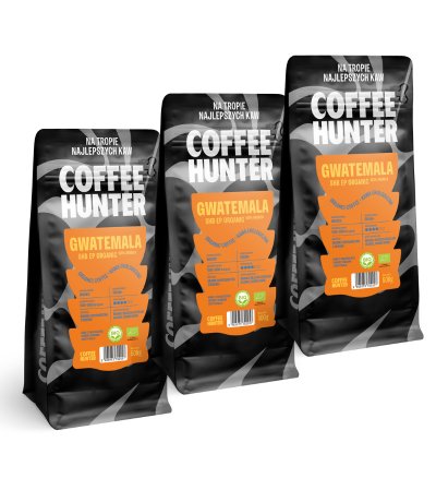 Kawa Organiczna Gwatemala SHG EP KAWA ZIARNISTA 3 x 1 kg - COFFEE HUNTER | Sklep EMPIK.COM