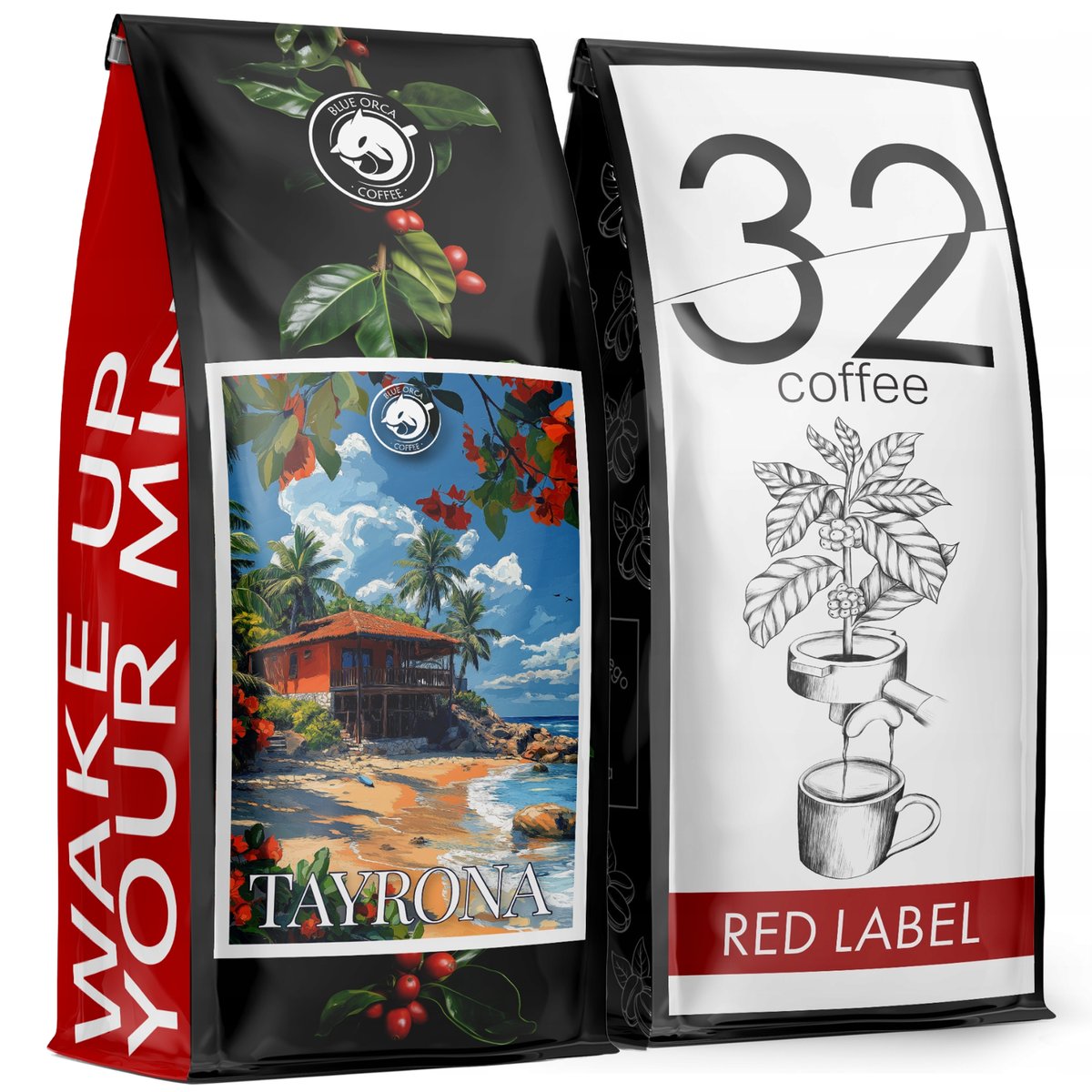 Kawa zianrista 1kg x2 Tayrona+32 Red Label 100% Arabica do ekspresu 1kg x2 - Blue Orca Coffee ...