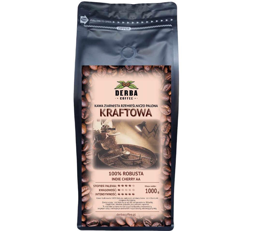 Kawa Ziarnista Kraftowa 100% Robusta Cherry Aa Espresso Bar Derba ...