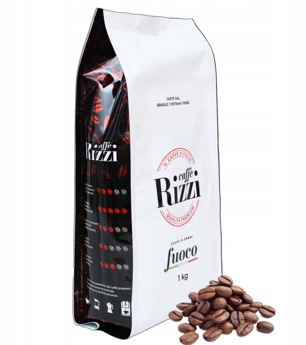 Kawa ziarnista Rizzi Fuoco 1kg / Nowy Producent Palarnia Kawy Daka ...