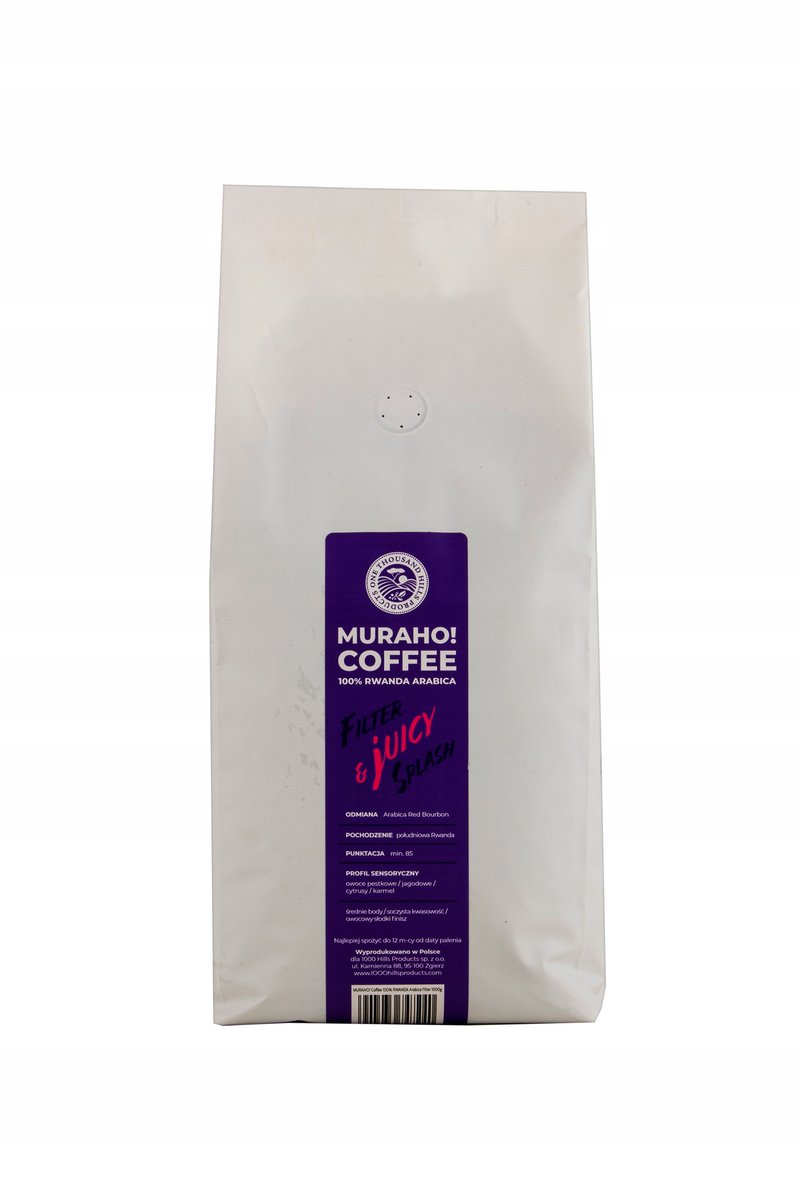 Kawa ziarnista RWANDA MURAHO! Filter & Juicy Splash 1kg - Inna marka ...