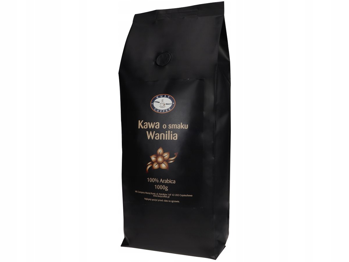Kawa Ziarnista Świeżo Palona o smaku Wanilii 1KG - KusyCoffee | Sklep EMPIK.COM