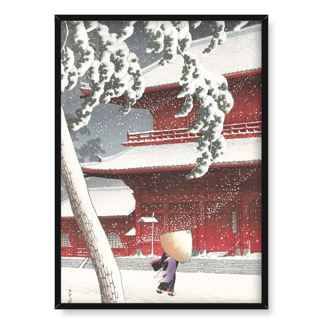 Kawase Hasui Świątynia Zojo w Shiba Tokio 50×70 - ANTYKWARIAT "CZUŁA ...