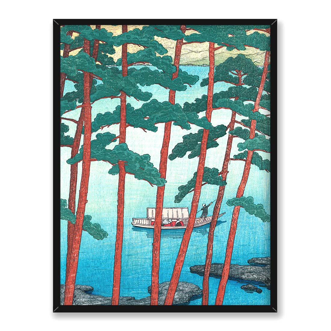 Kawase Hasui Zimowy Rankyo 30×40 W RAMIE - ANTYKWARIAT "CZUŁA JEST NOC ...