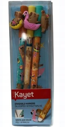 Kayet Długopisy wymazywalne 0,5mm 3szt KAPIBARY - KAYET | Sklep EMPIK.COM
