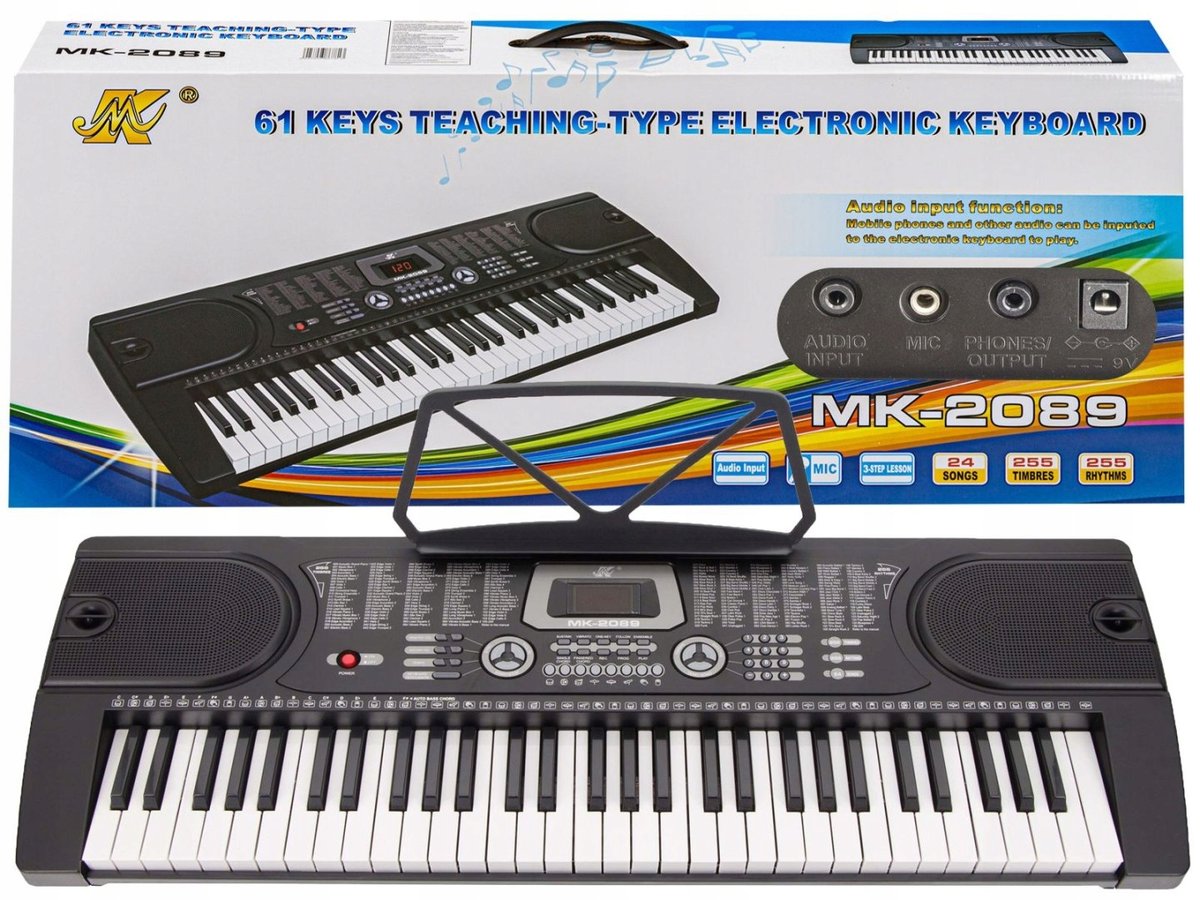 KEYBOARD ORGANY 61 KLAWISZY ZASILACZ MK-2089 - MeiKe | Muzyka Sklep ...