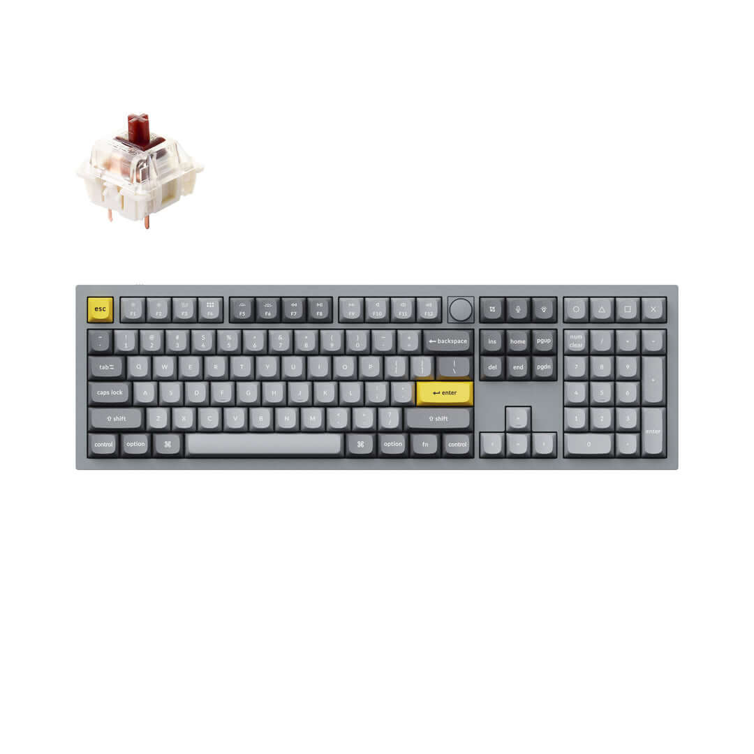 Keychron Q6 Qmk Klawiatura Mechaniczna Silver Gray Gateron G Pro Brown ...