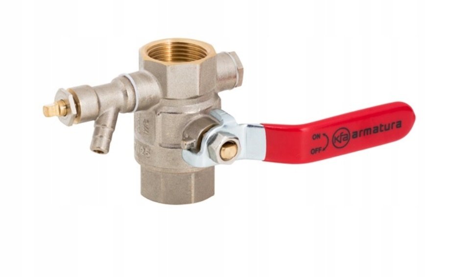 KFA zawór nakrętno-nakrętny z zaworkiem odpowietrzająco-spustowym 3/4" - KFA | Sklep EMPIK.COM