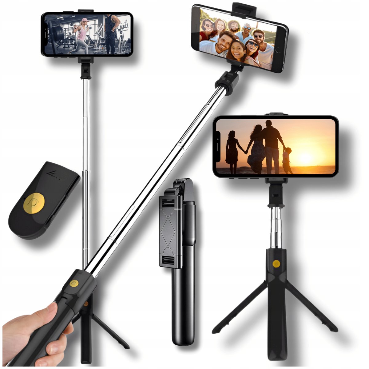 Kij do selfie długi statyw monopod do iphone samsung teleskopowy z ...