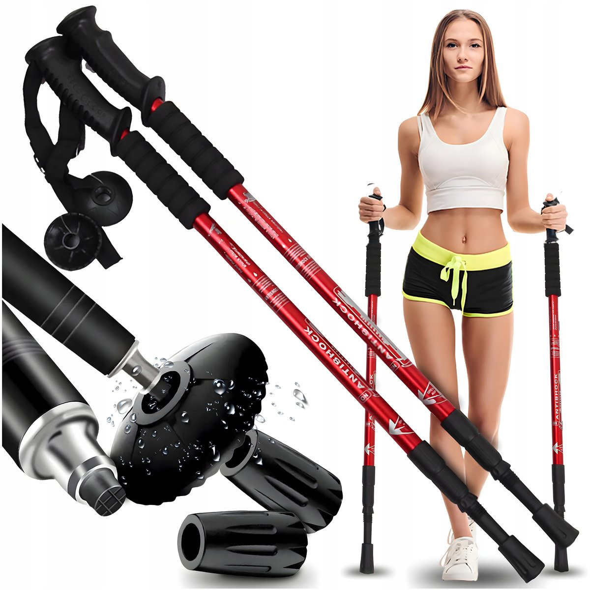 KIJKI DO NORDIC WALKING KIJE DO CHODZENIA PO GRÓRACH REGULOWANE ...