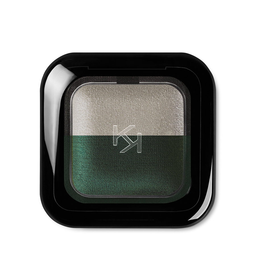 Kiko Milano Bright Duo Baked Eyeshadow Wypiekany Cień Do Powiek 18 Pearly Steel Satin Jungle