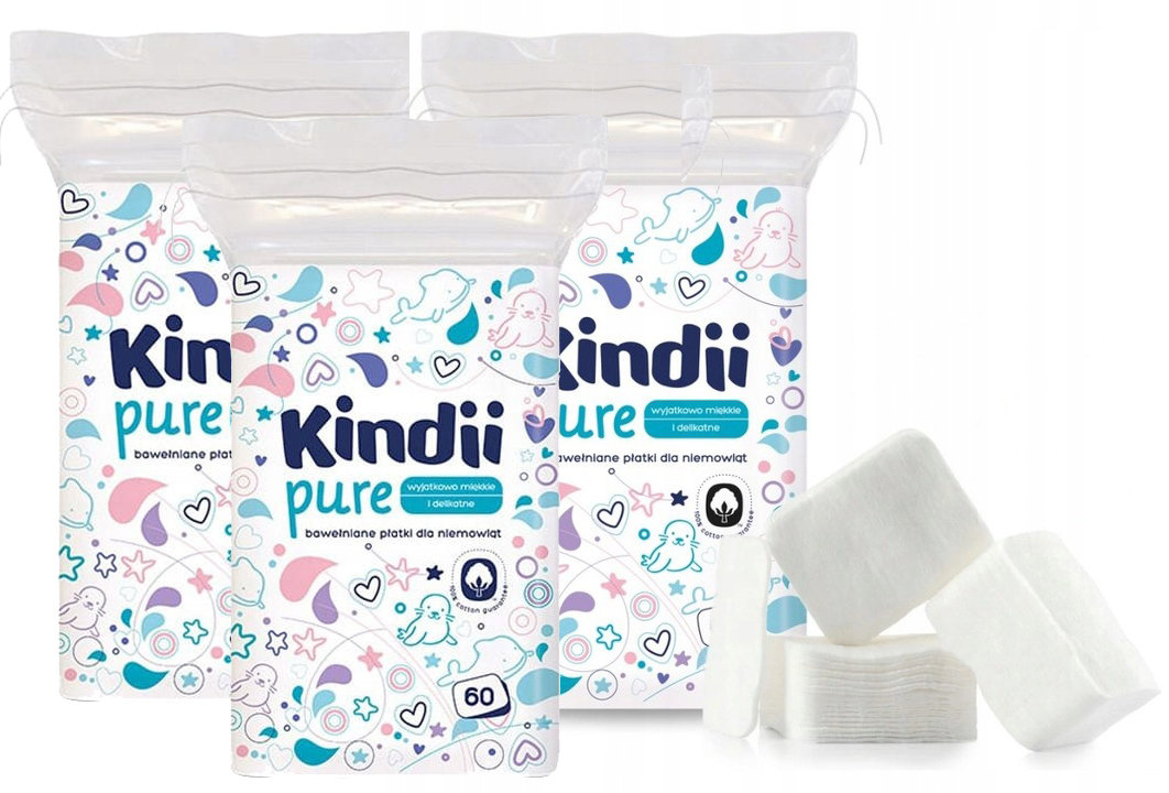 Kindii, Płatki Dla Niemowląt Cleanic Pure, 180 Płatków | Sklep EMPIK.COM