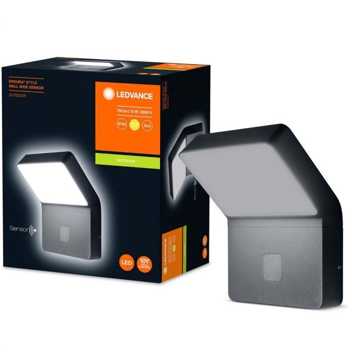 Kinkiet lampa elewacyjna ścienna z ukrytym czujnikiem 12W Endura Style ...