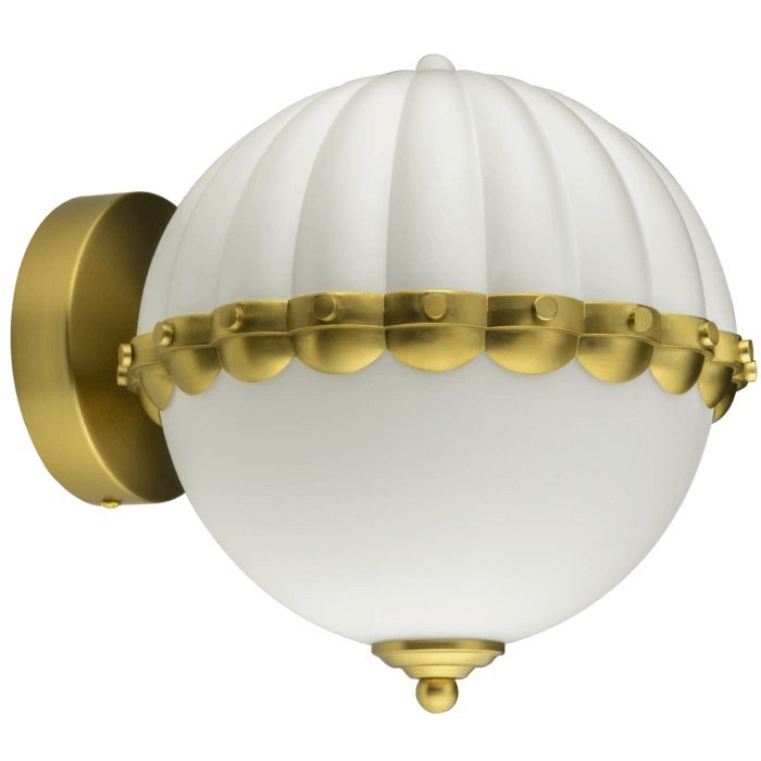 Kinkiet Pralines W01237WH Cosmolight kula do sypialni mosiądz ...