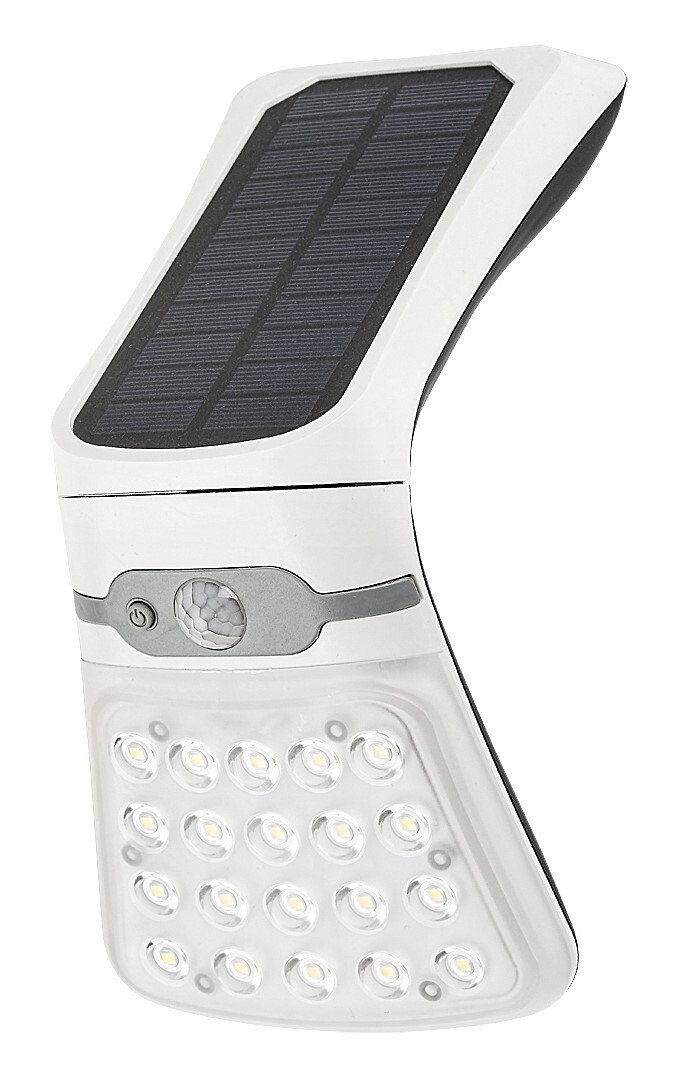 Kinkiet zewnętrzny solarny z czujnikiem LED 4W Rogova biały 77022 ...