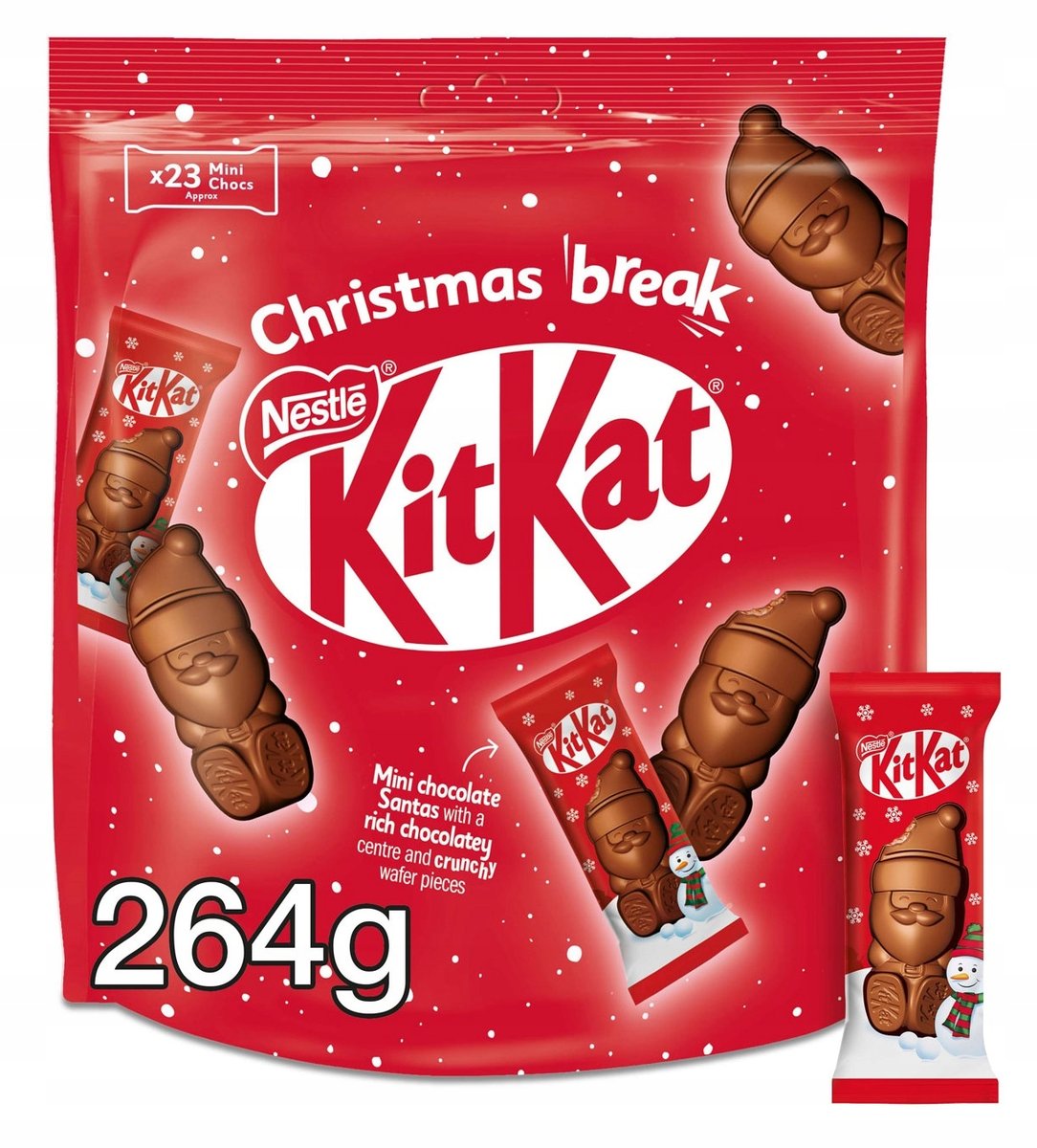 Kit Kat Christmas Break Bag 264 g świąteczna wersja mikołajki prezent ...