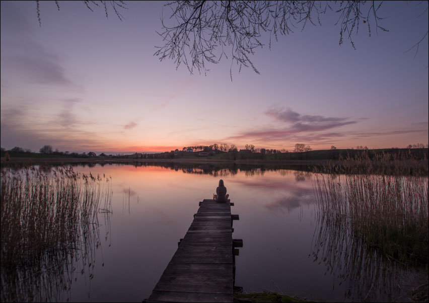 Kładka nad stawem - plakat 42x29,7 cm - Inna marka | Sklep EMPIK.COM
