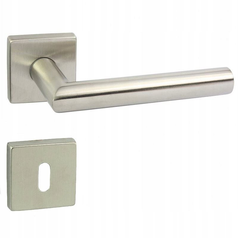 Klamka do drzwi wewnętrznych + Szyld INOX - Domino | Sklep EMPIK.COM