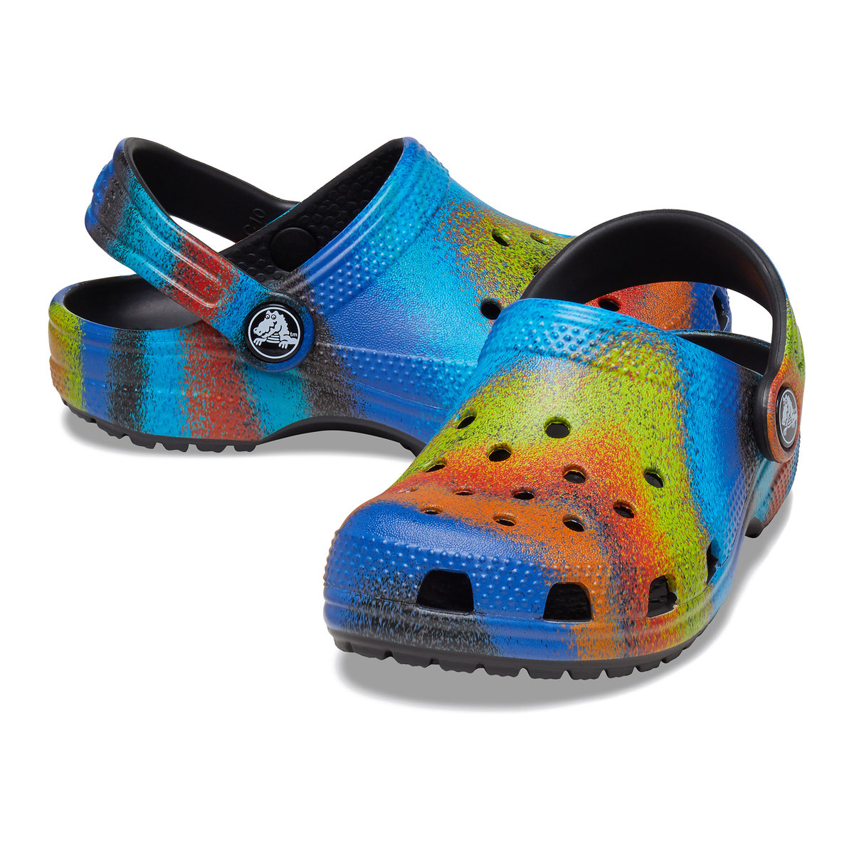 Klapki Dziecięce Crocs Classic Spray Dye Clog T Czarne 208094-0C4 24-25 ...