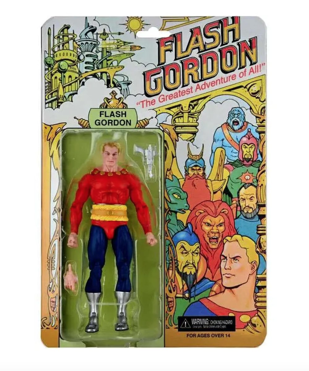 Klasyczna figurka akcji NECA Flash Gordon w skali 7" - Inna marka ...